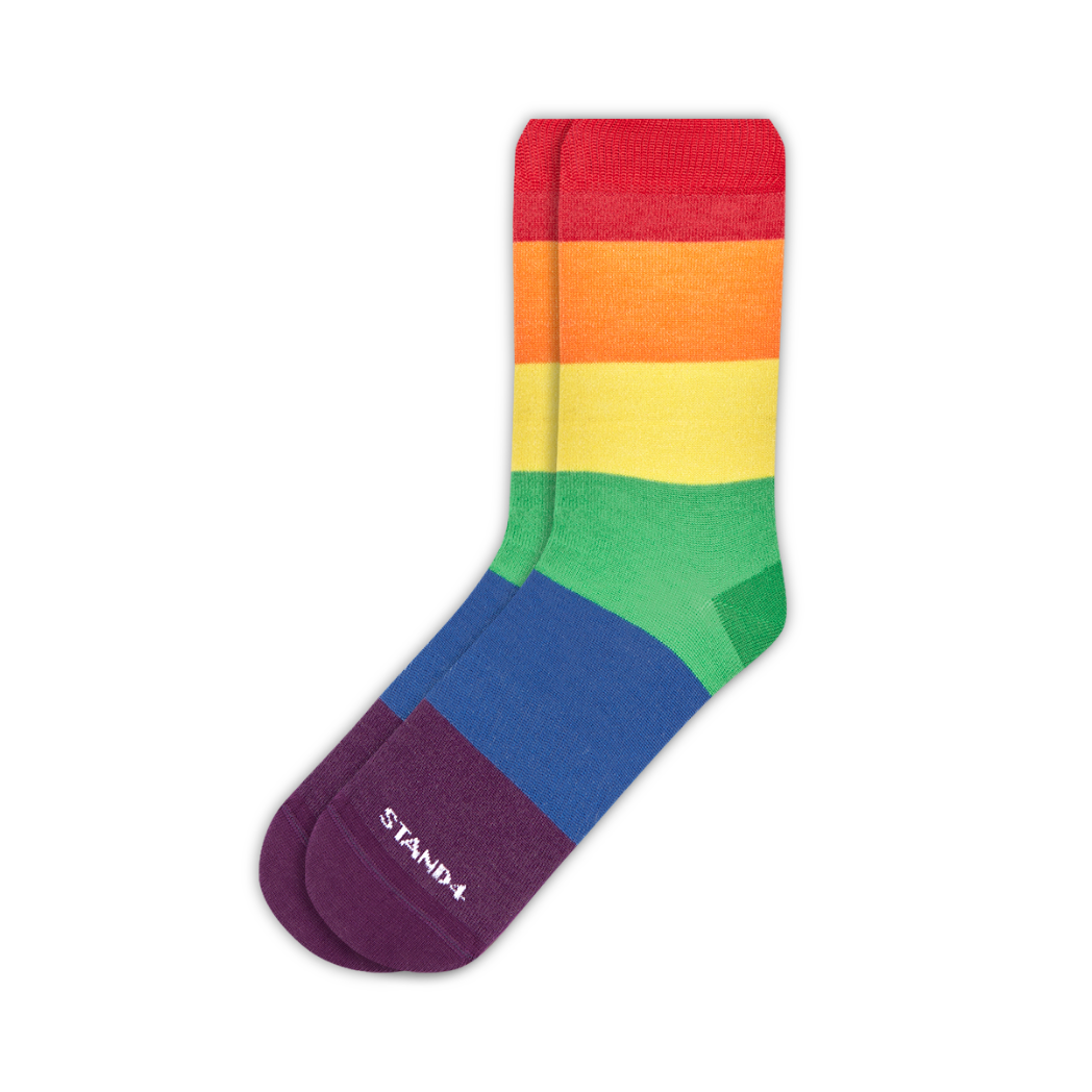 Pride Rainbow Bamboo Sock | Stand4 Socks | Buy One = Give One – Stand4 ...